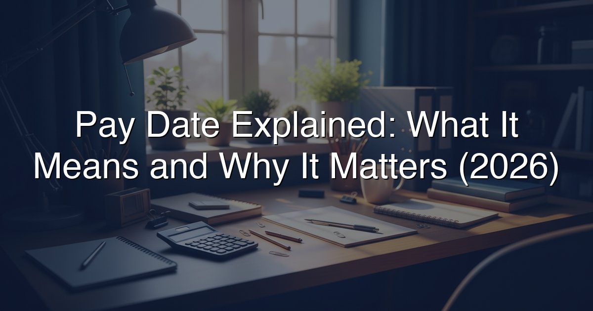Pay Date Explained: What It Means and Why It Matters (2026)